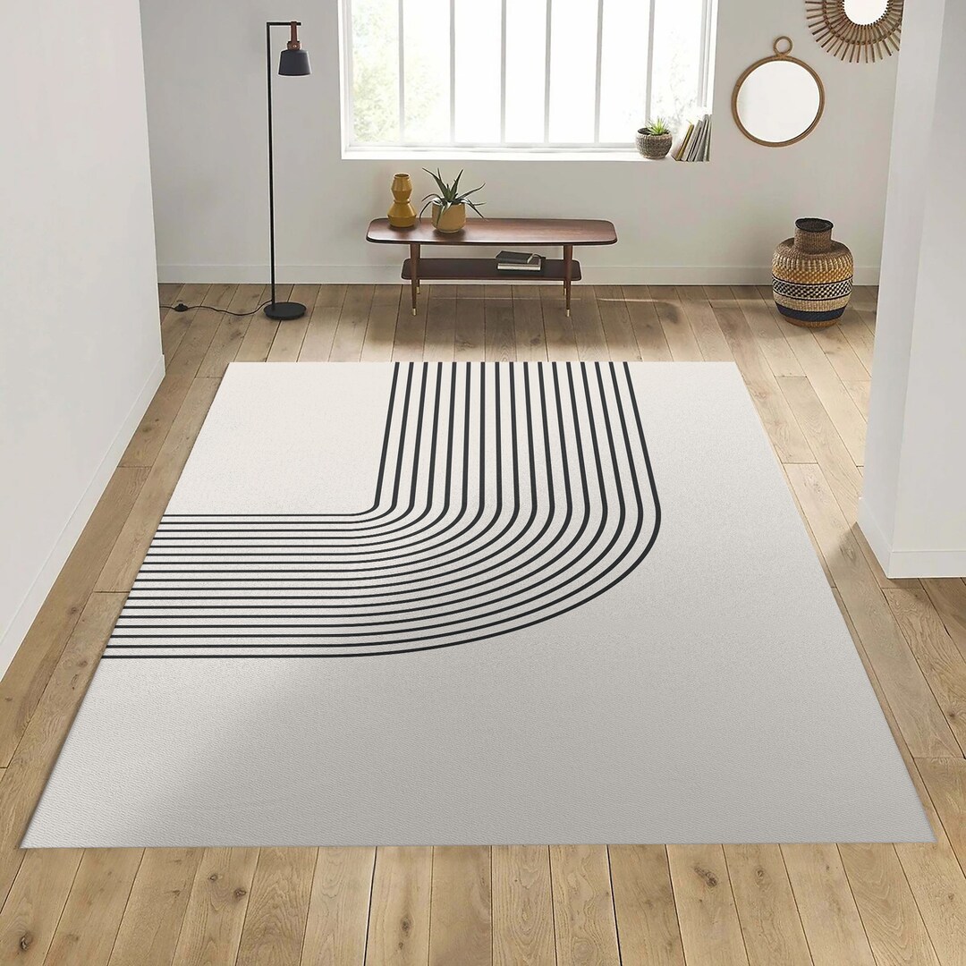 Modern Abstract Rug, Mid Century Rug, Minimalism Geometry Series ...