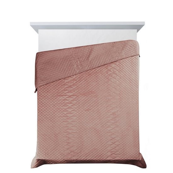 Pink Velvet Bedspread Pink Luxury Bedspread UK King Size - Etsy UK