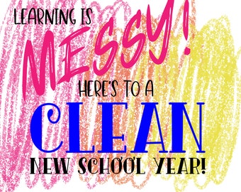 Back to School Gift Tag, Clean New School Year Teacher Staff Gift ...