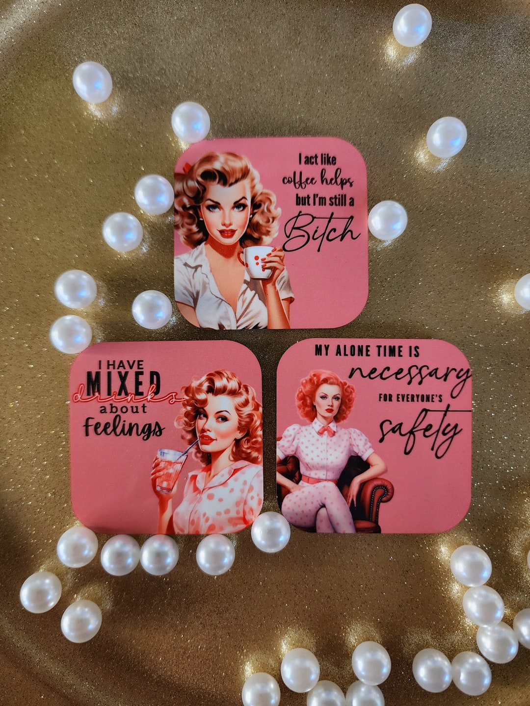 Vintage Housewife Sarcastic Magnet Snarky Retro Lady Magnetic Funny ...