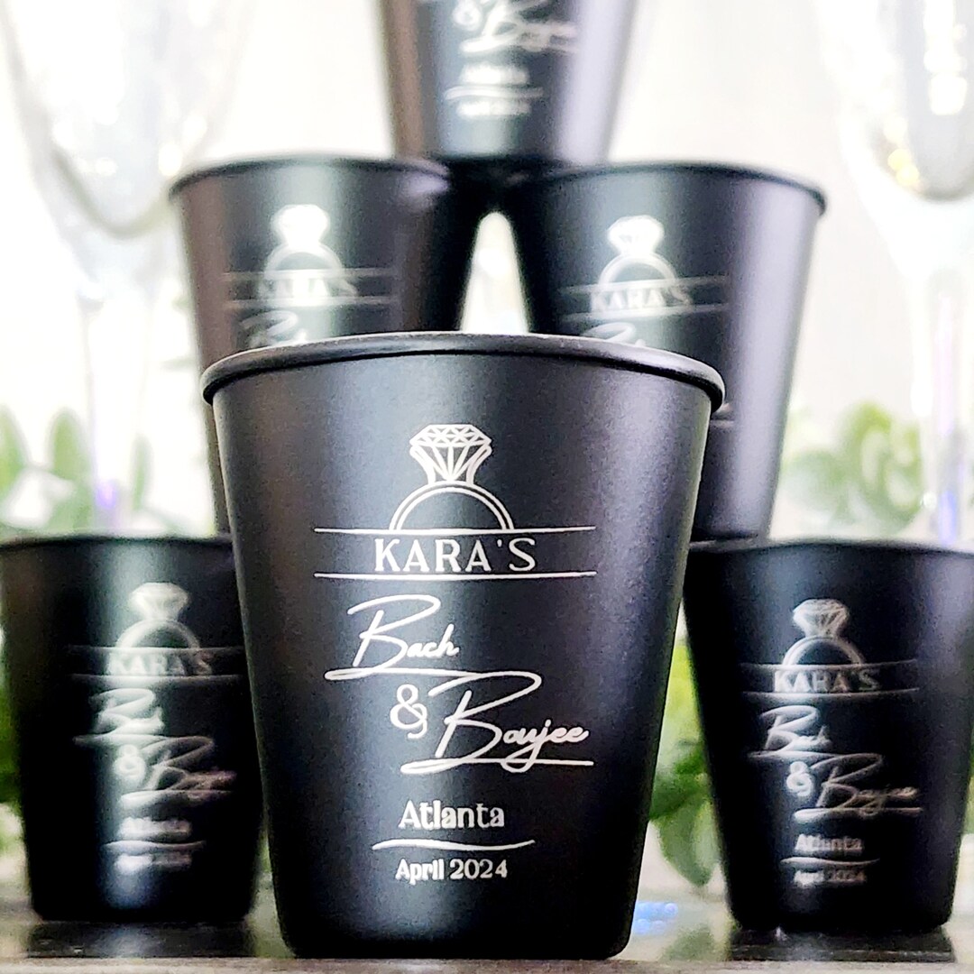 Bachelorette Custom Shot Glasses Bachelor Party Personalized Wedding ...
