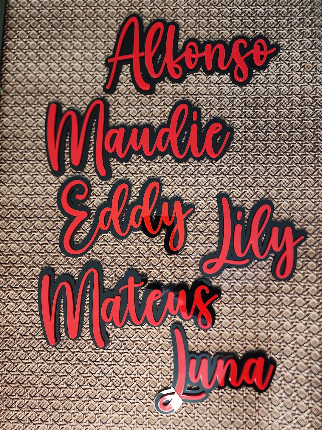 Personalized Cursive Name Ornament Acrylic First Name Christmas Tree ...