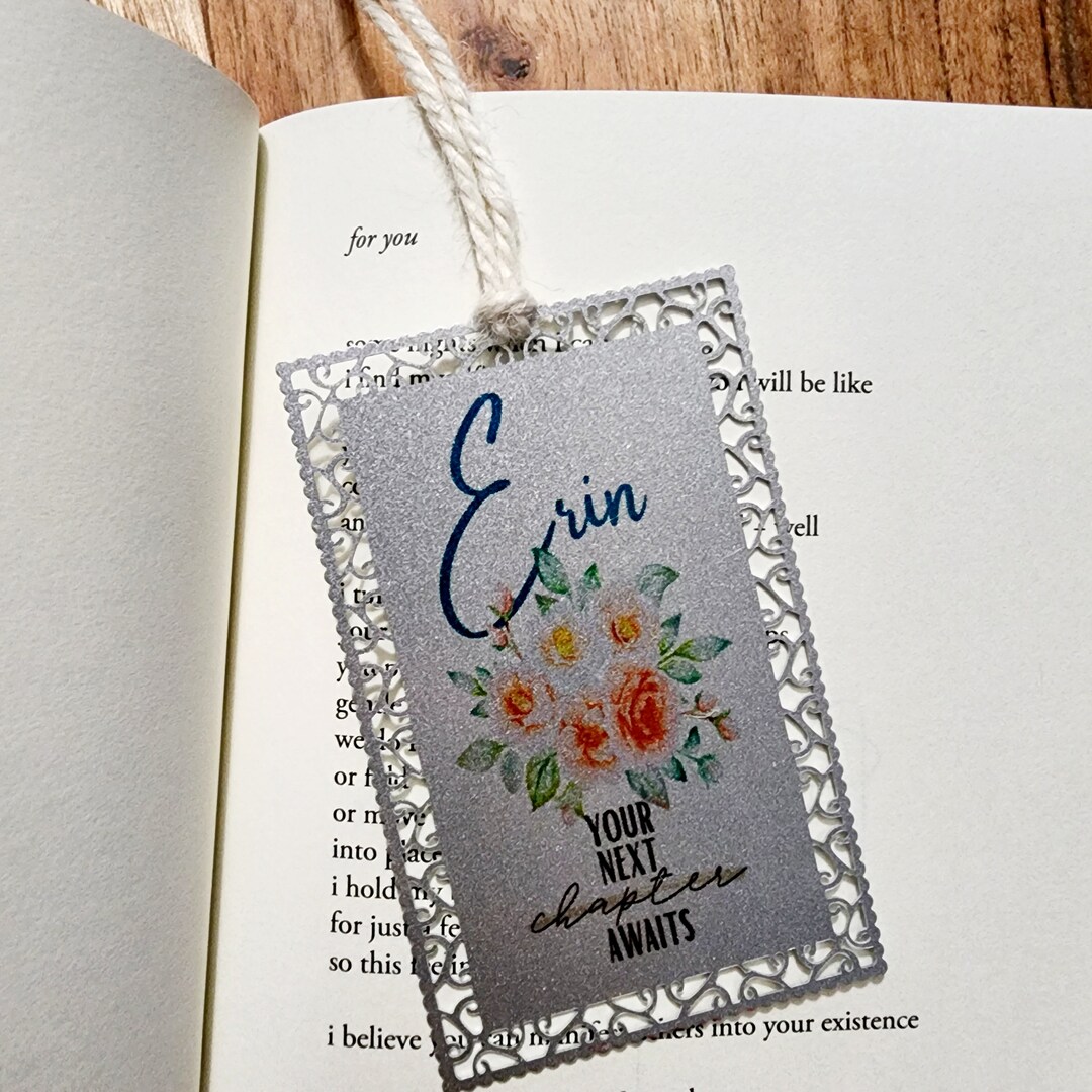 Personalized Metal Bookmark Motivational Quote Color Design Fancy ...