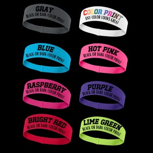 Sports Headband Custom Sweatband Team Spirit Personalized Name Printed ...