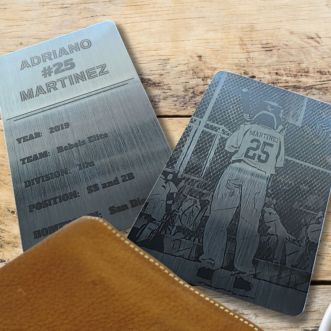 Custom Baseball Card Fathers Day Idea Personalized Unique Photo Wallet ...