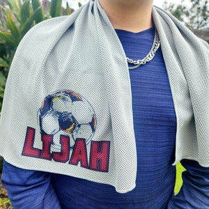 Custom Soccer Cooling Sports Towel Personalized Team Order Wet Rag Hot ...