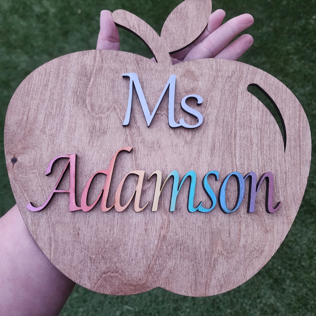 Teacher Appreciation Gift Personalized Classroom Name Sign Laser Cut ...