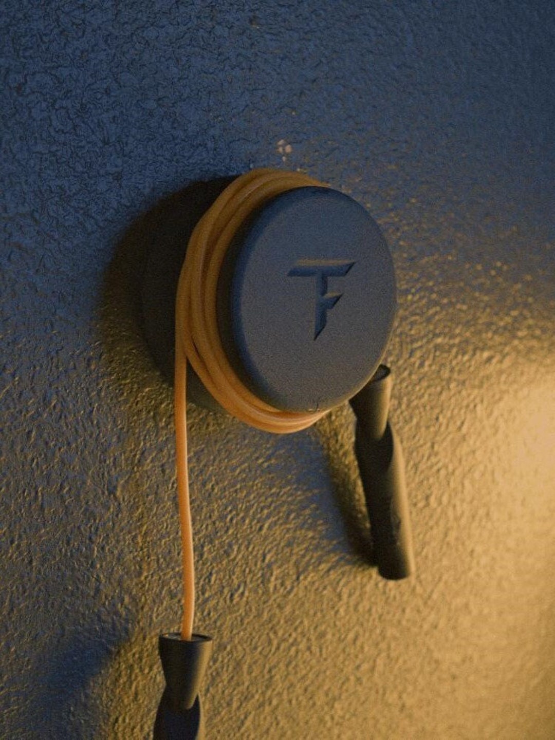 Fitstow Ropewrap: 3D Printed Jump Rope Wall Mount Compact Storage ...