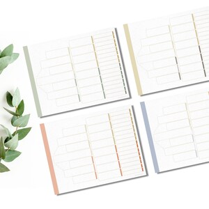 Printable Color-coded Family Tree Template Bundle With 5 Generations ...