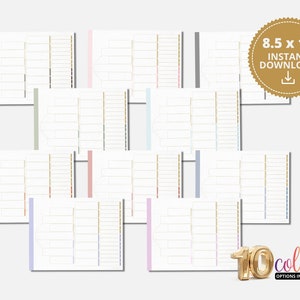 Printable Color-coded Family Tree Template Bundle With 5 Generations ...