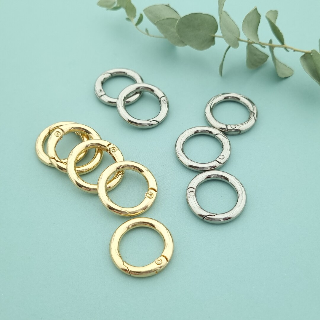 Karabiner Ring 25mm aussen in Gold und Silber - Etsy.de
