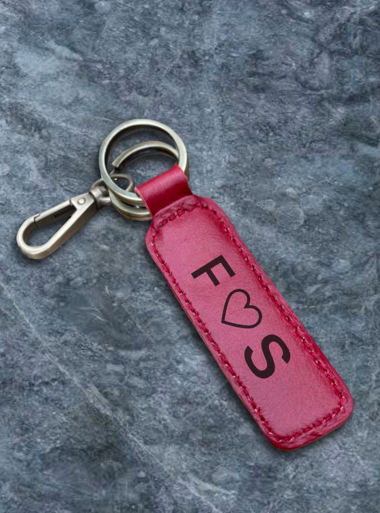 Personalized Christmas Gift, Keychain for Men, Engraved Leather Keyring ...