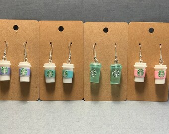Starbucks Coffee Dangle Earrings - Etsy
