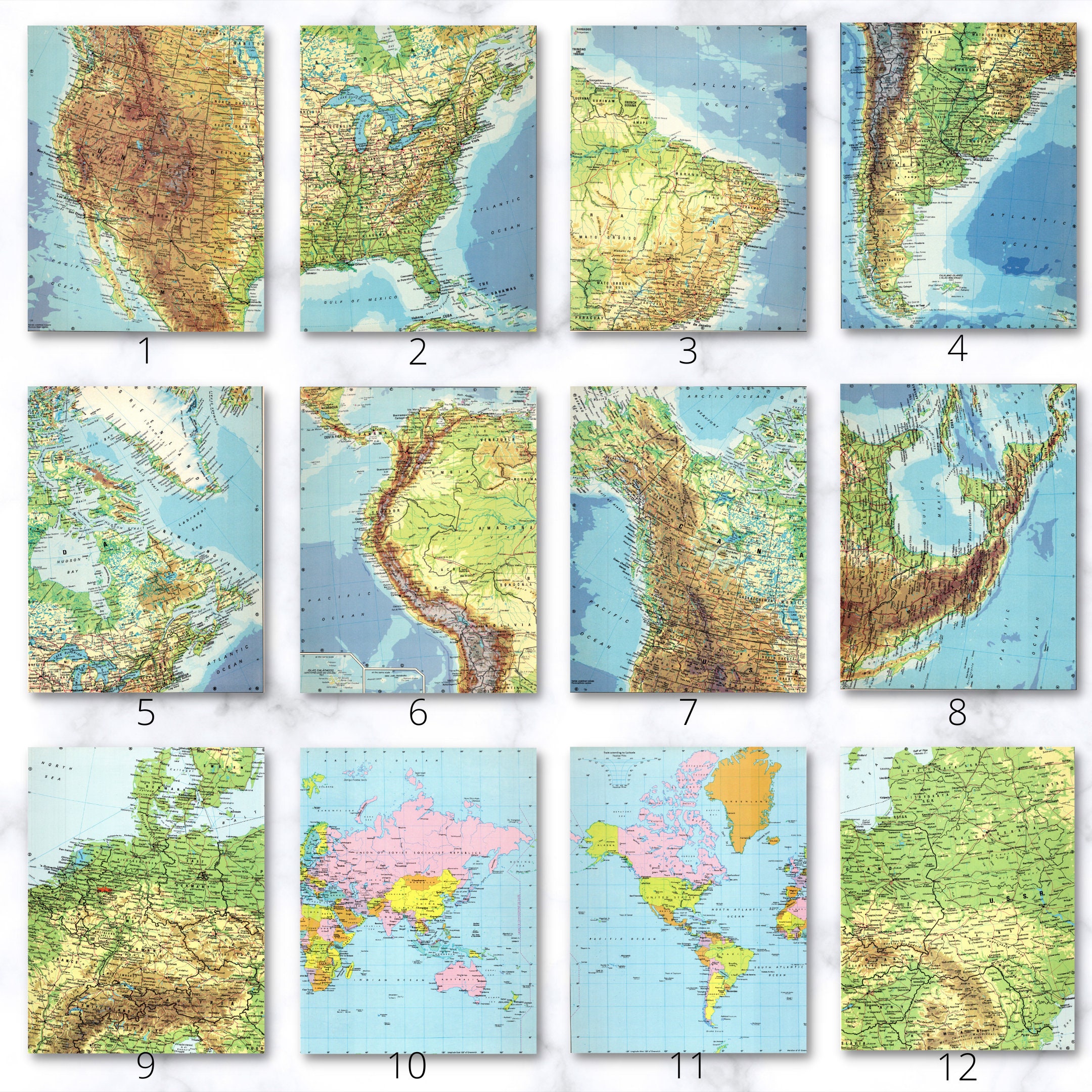 Vintage Maps Collection Printable Digital Paper Old Paper Textures 16 ...