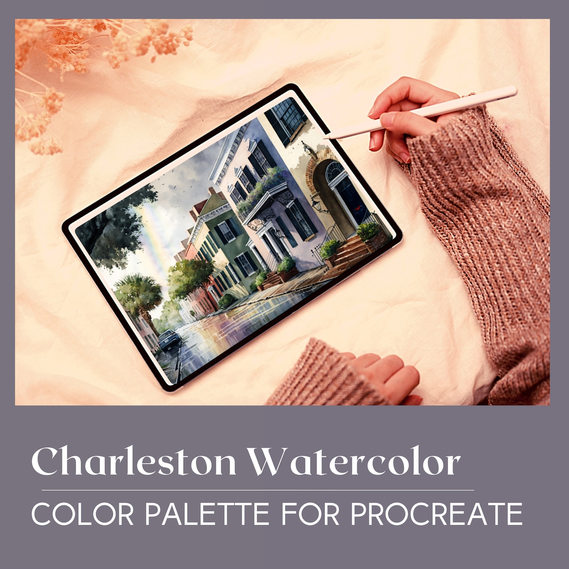 PROCREATE Color Palette CHARLESTON WATERCOLOR | 30 Color Swatches ...