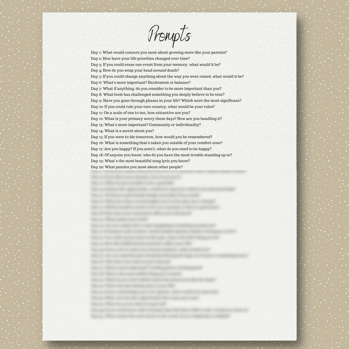 A Digital 90 Day Self Reflection Journal With Writing Prompts for Each ...