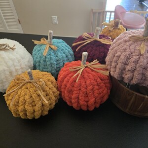Handcrafted Fall Decor: Jumbo Chunky Knit Mustard Pumpkin - Cozy ...