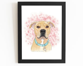 Cute Staffy Poster - Etsy