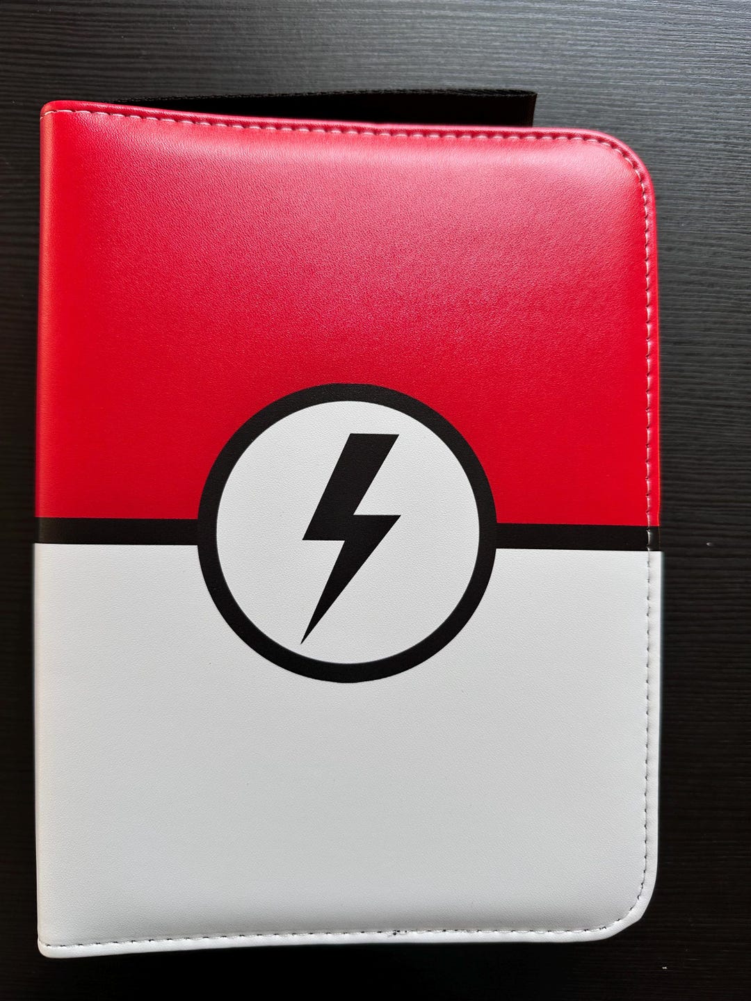 Pokemon Card Binder for Pokémon Cards, 50 Sleeves, 9.5x7" Red/white ...