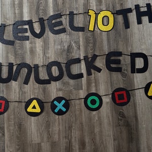 Happy 10th Birthday Banner Level 10s Unlocked Decoration Video - Etsy