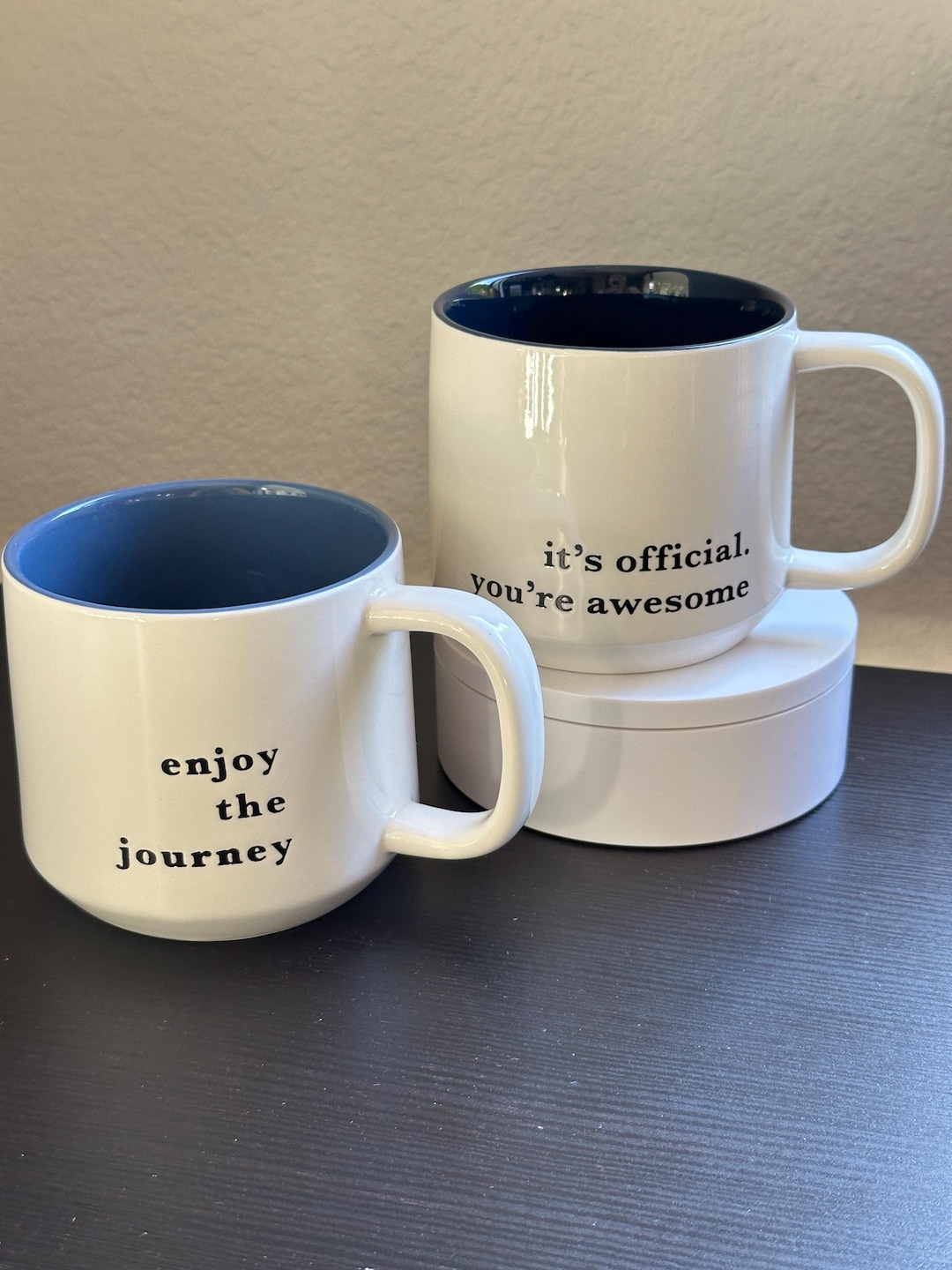 Threshold 16oz Stoneware Mugs – “you’re Awesome” & “enjoy the Journey ...
