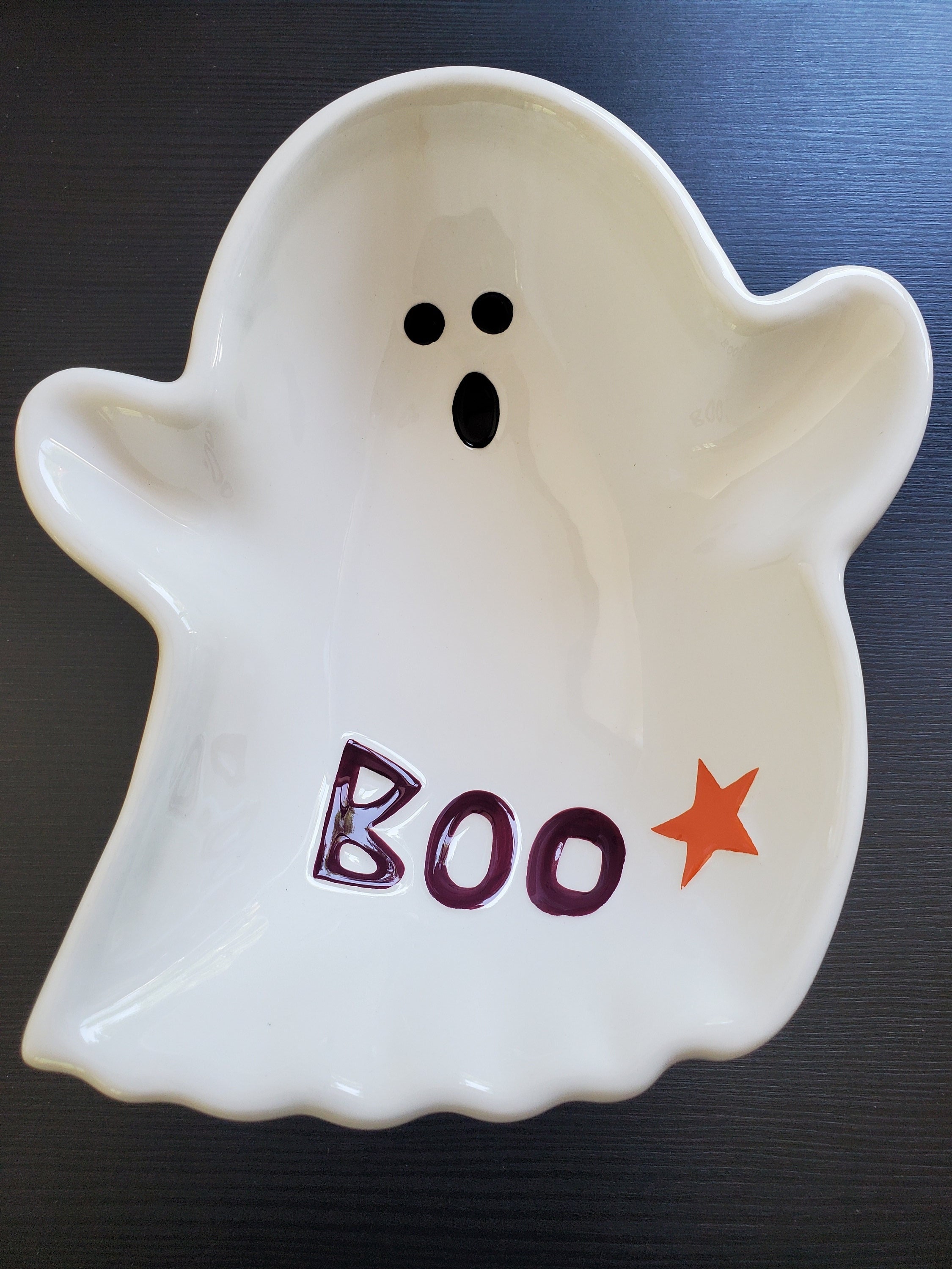 Ghost Shaped BOO Candy Dish White Ceramic Treat Bowl Halloween - Etsy