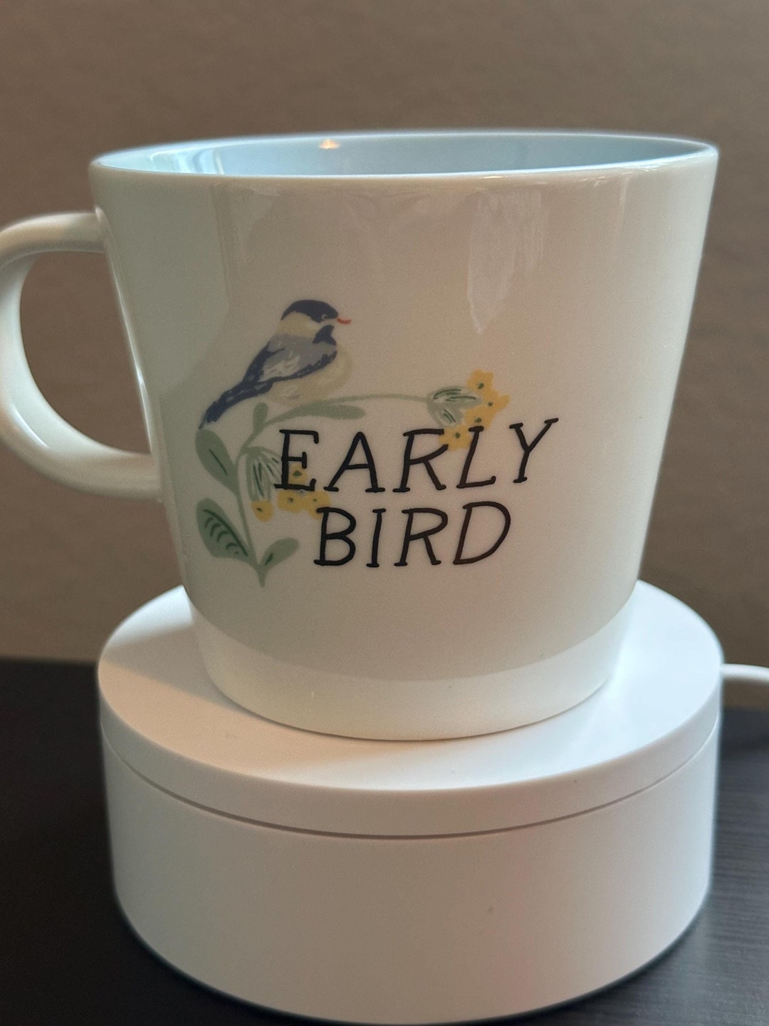 Target Threshold Stoneware Early Bird Coffee Mug Floral Flowers Nature ...