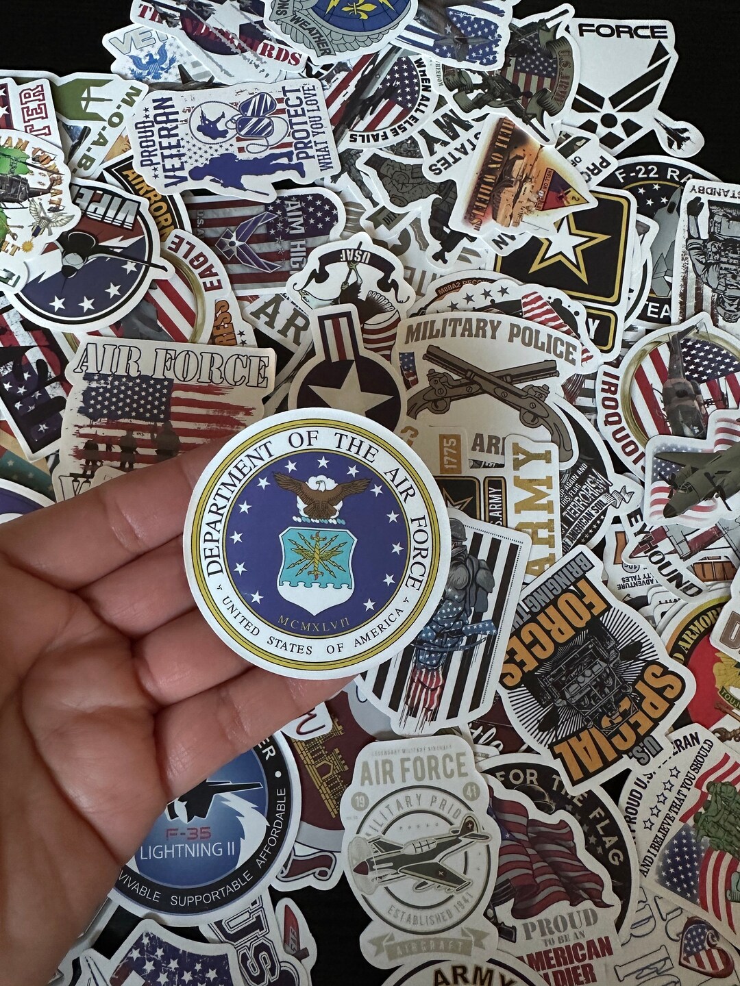 Patriotic Veteran Army Stickers Truck Travel Case Motorcycle Guitar ...