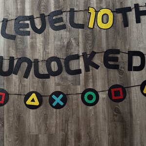 Happy 10th Birthday Banner Level 10s Unlocked Decoration Video - Etsy