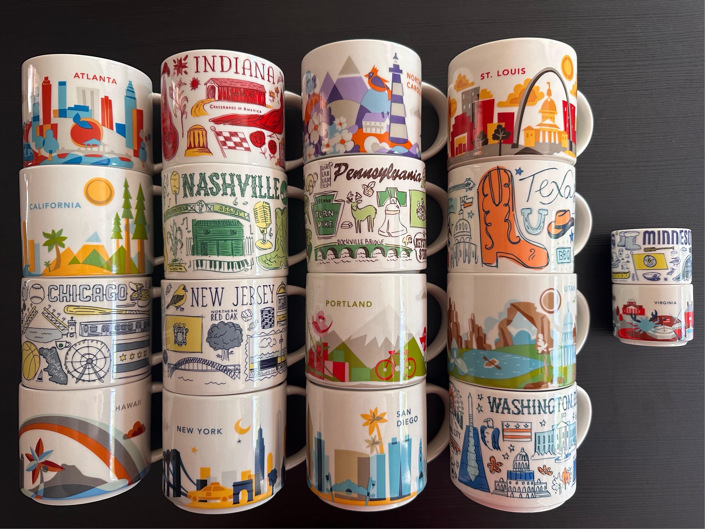 Starbucks Coffee Mug Atlanta California Indiana Seattle Starbucks Coffee Mug Atlanta California Indiana Seattle