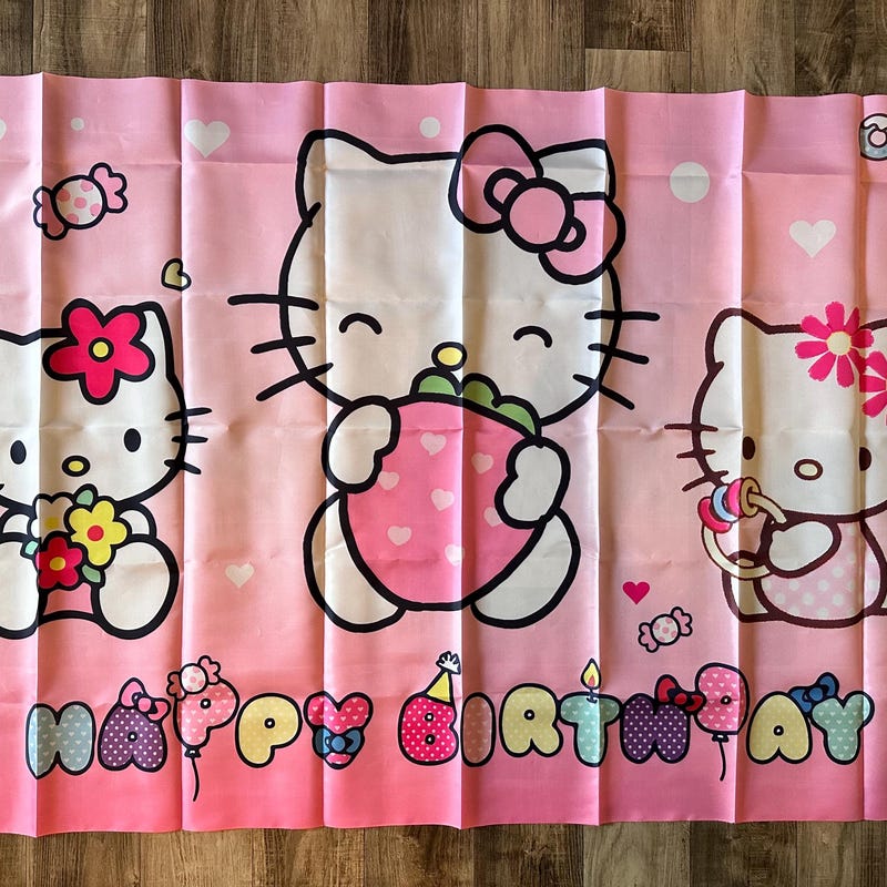 Kitty Hello Birthday Banners - Etsy