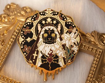 Bastet Hard Enamel Pin Egyptian Collection Unique Fantasy Mythology Art ...