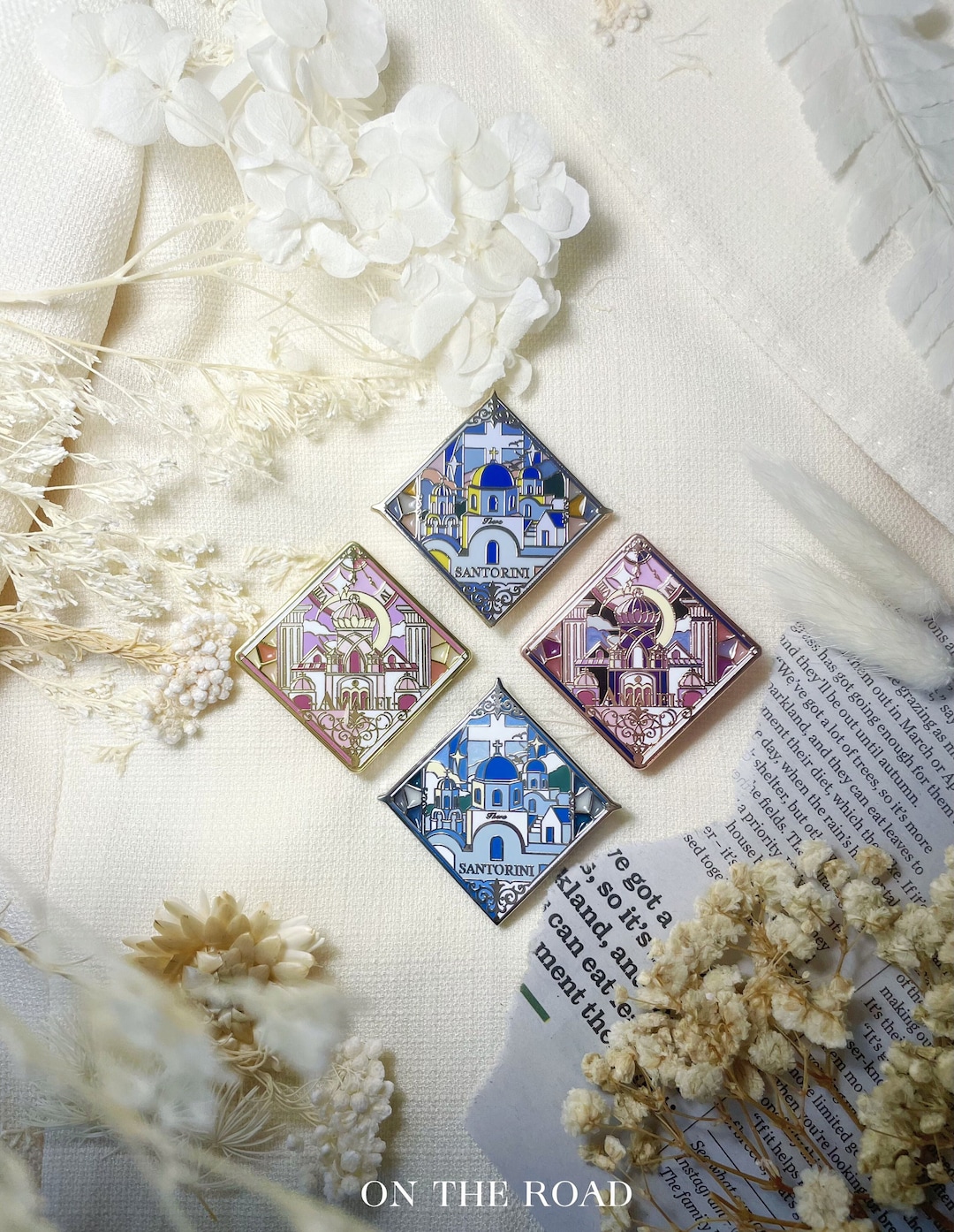 NEW Santorini Greece Hard Enamel Pin ,amalfi Coast Island Travel Emblem ...