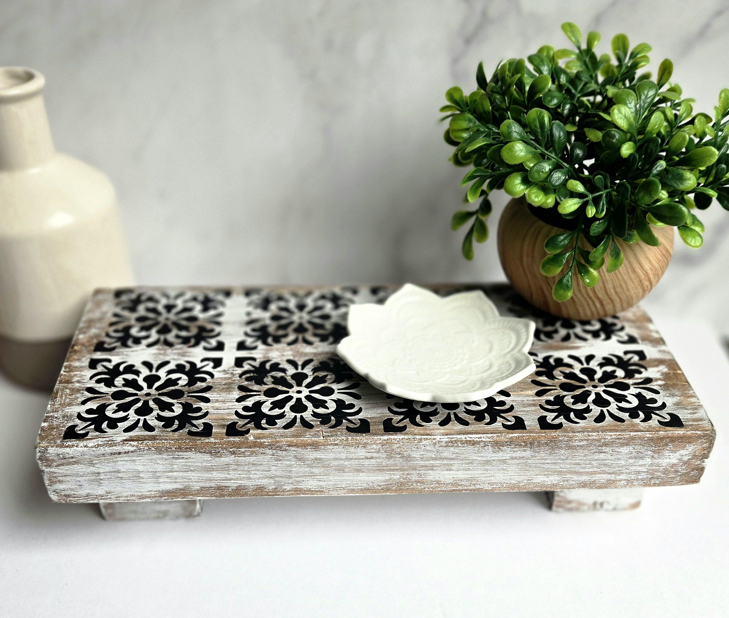 Rustic Farmhouse Wood Riser Wood Riser for Table, Elevated Display ...