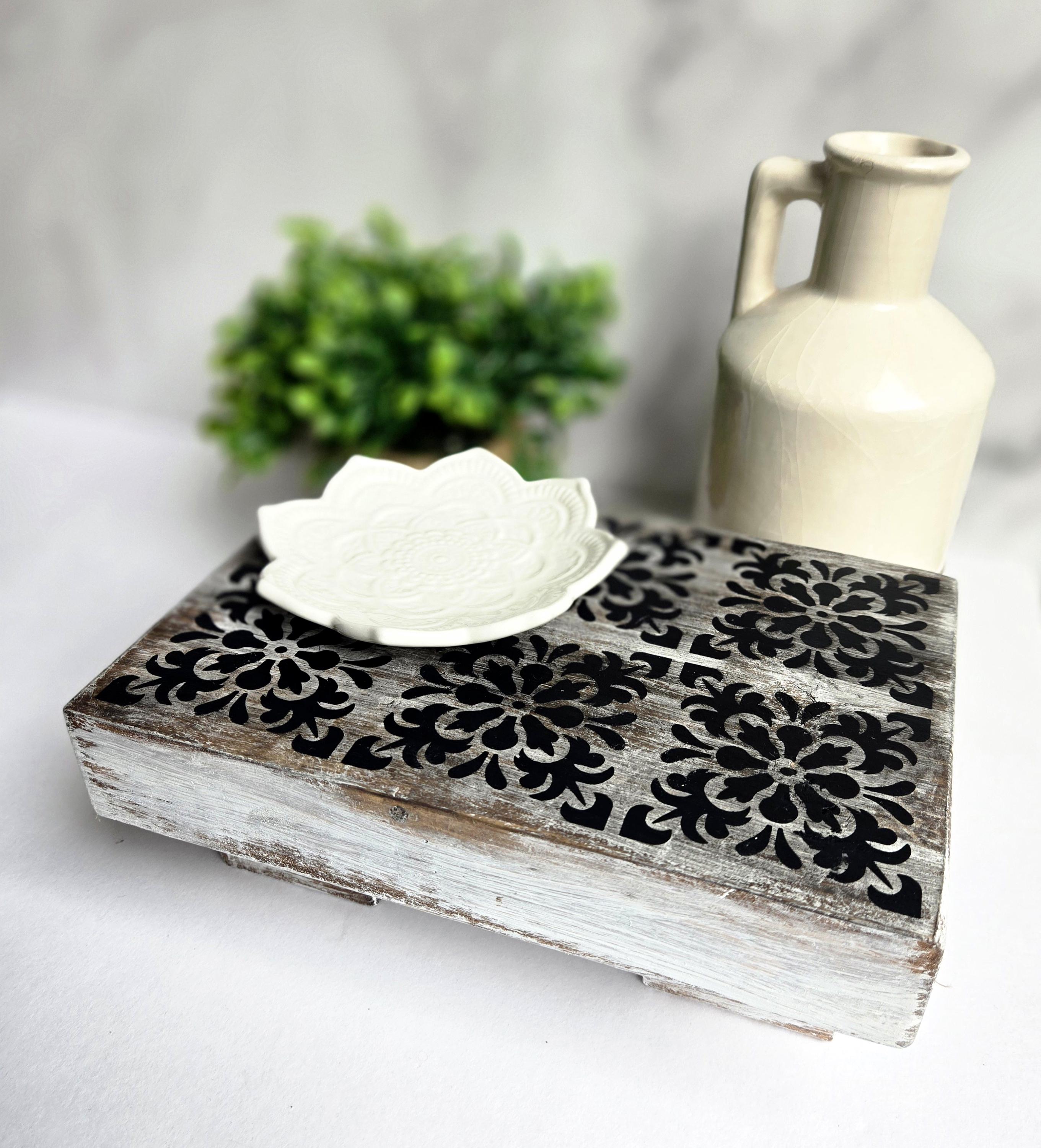 Rustic Farmhouse Wood Riser Wood Riser for Table, Elevated Display ...