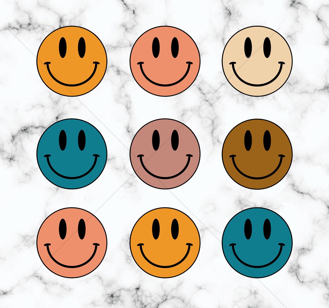 Fall Autumn Vibes Happy Face Png, Fall Print on Demand Cute Retro Png ...