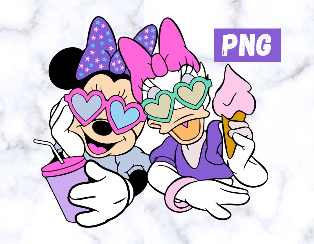 Cute Summer Ice Cream Fun Minnie and Daisy Sunglasses PNG, Minnie ...