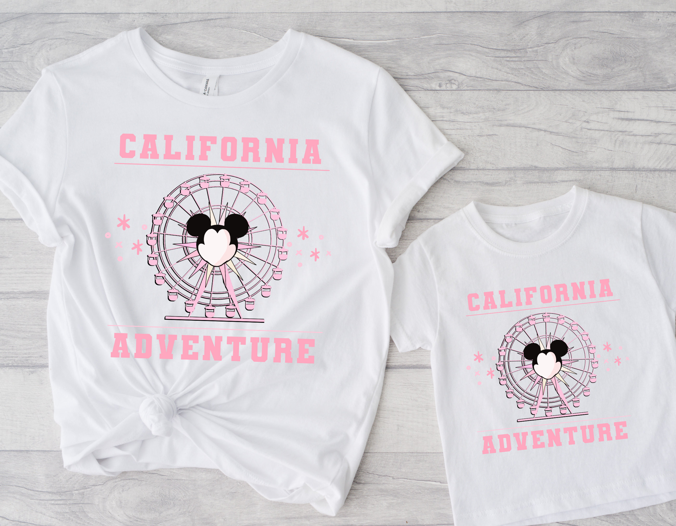 Cute Pink Ferris Wheel California Adventure PNG, Theme Park PNG, Mickey ...