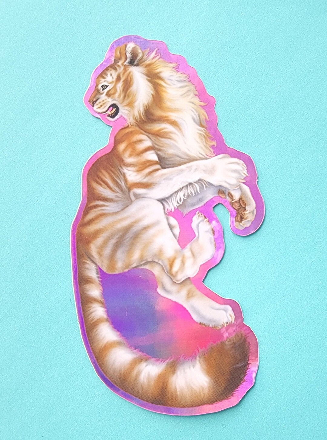 Golden Tiger Sticker: Vinyl Decal - Etsy