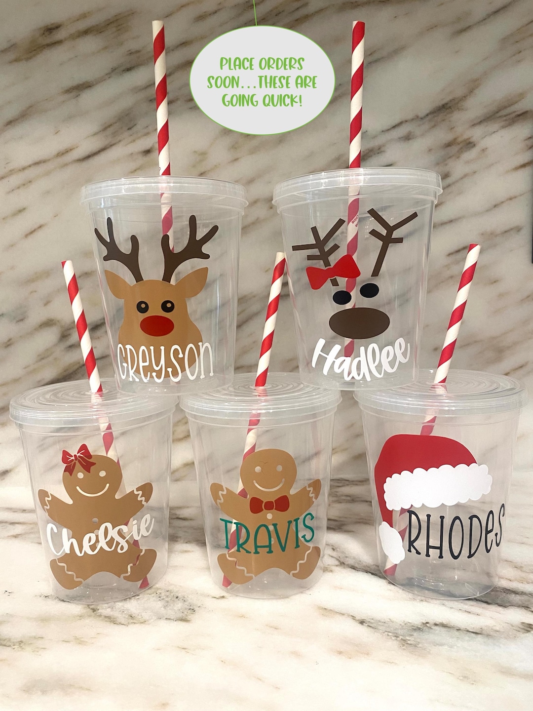 Holiday Party Cups | Children's Favor Idea | Personalized Christmas ...