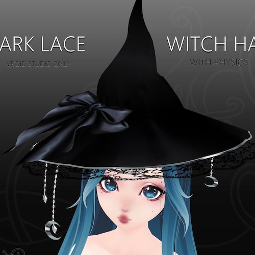 Vroid Dark Lace WITCH Hat - Etsy