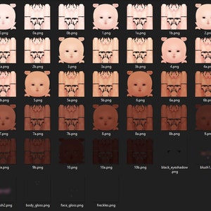 Vroid Body Face Skin Textures - Etsy