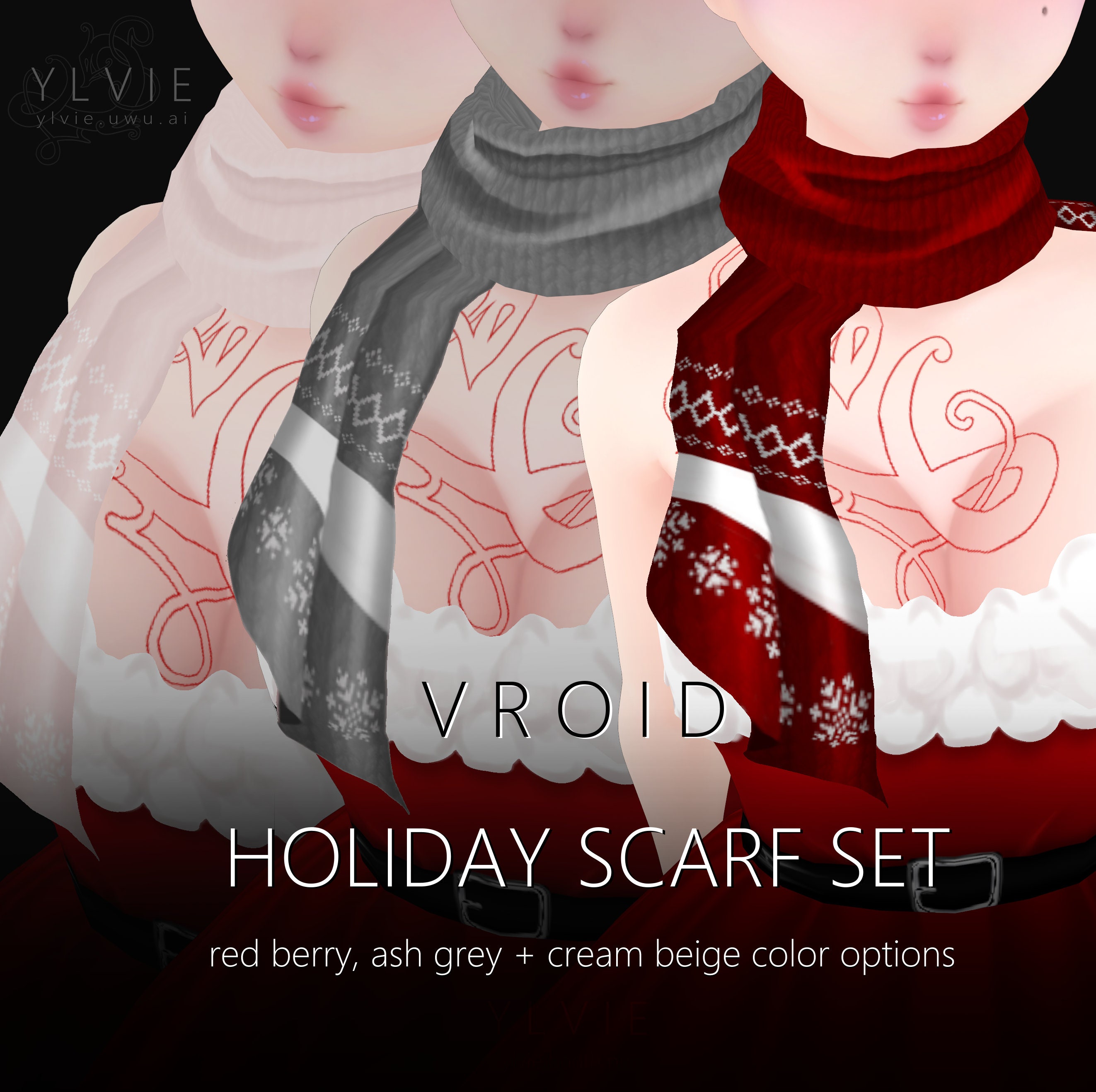Vroid Holiday SCARF Set - Etsy