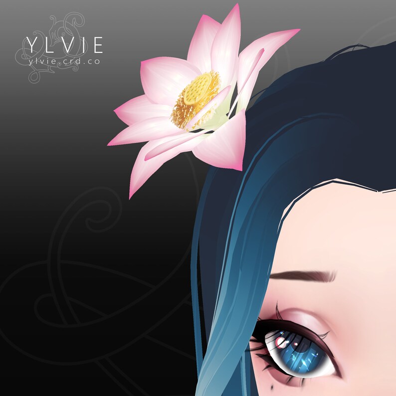 Vroid LOTUS Hair Flower Accessory - Etsy
