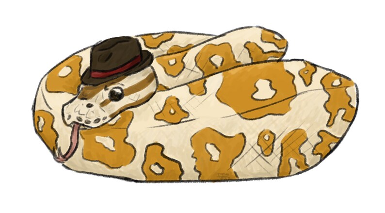 Python With Fedora Sticker - Etsy