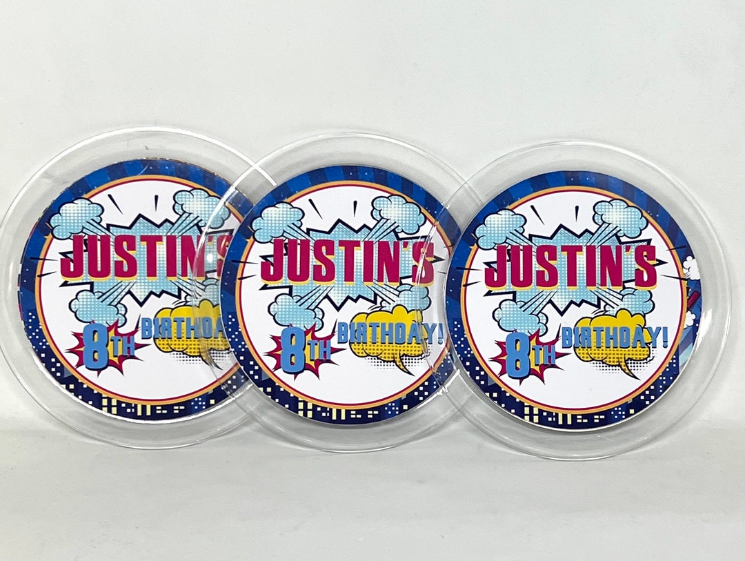 Super Hero Dessert Plates, Comic Book Dessert Plates, Super Hero Party ...