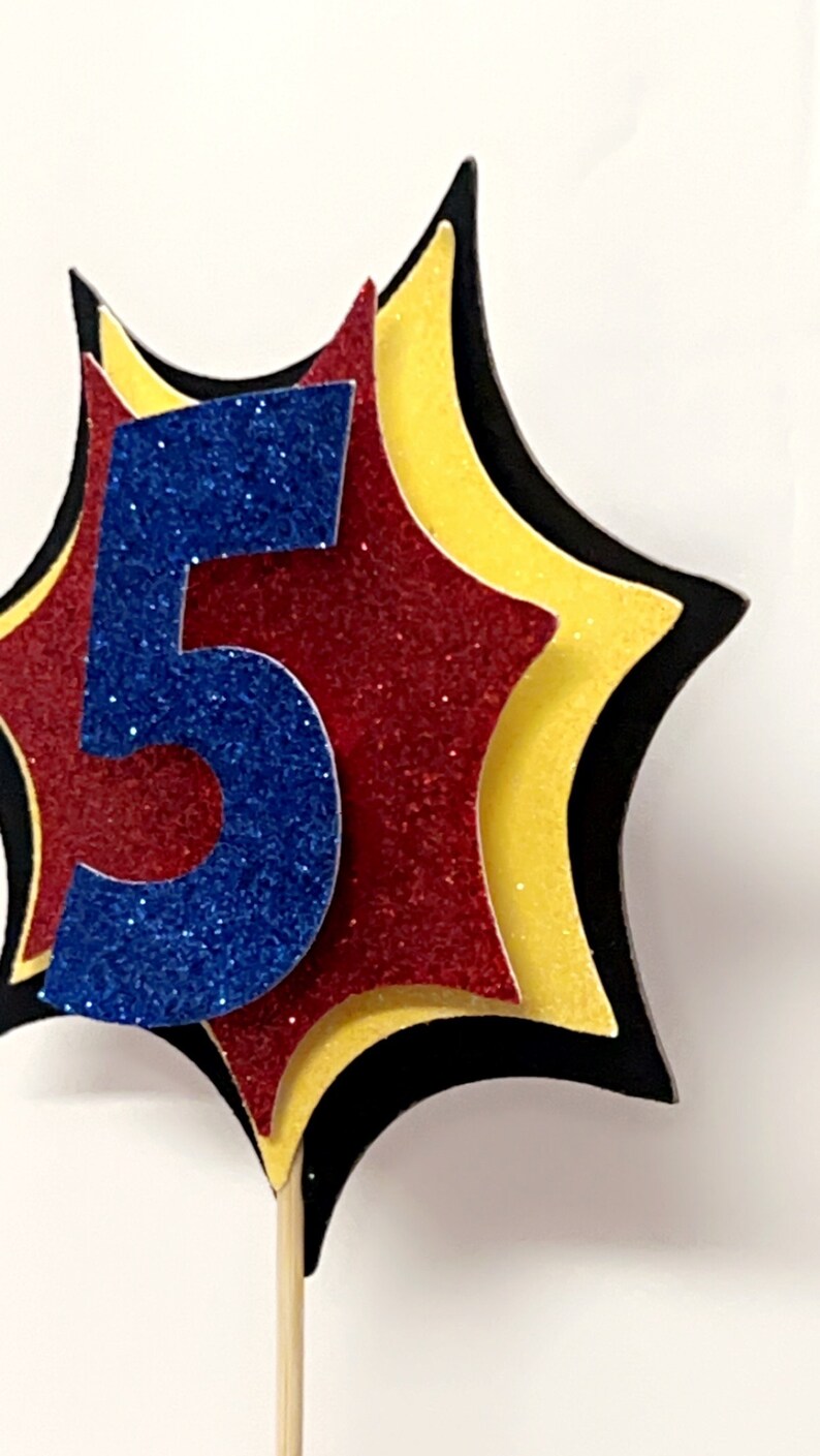 Super Hero Cake Topper, Centerpiece, Comic Book Cake Topper, Super Hero ...