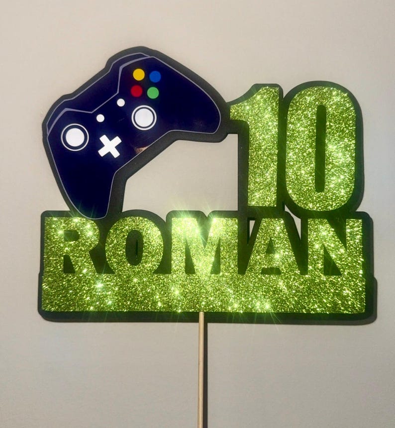 Gamer Cake Topper, Centerpiece, Gamer Birthday Decorations, Gamer ...