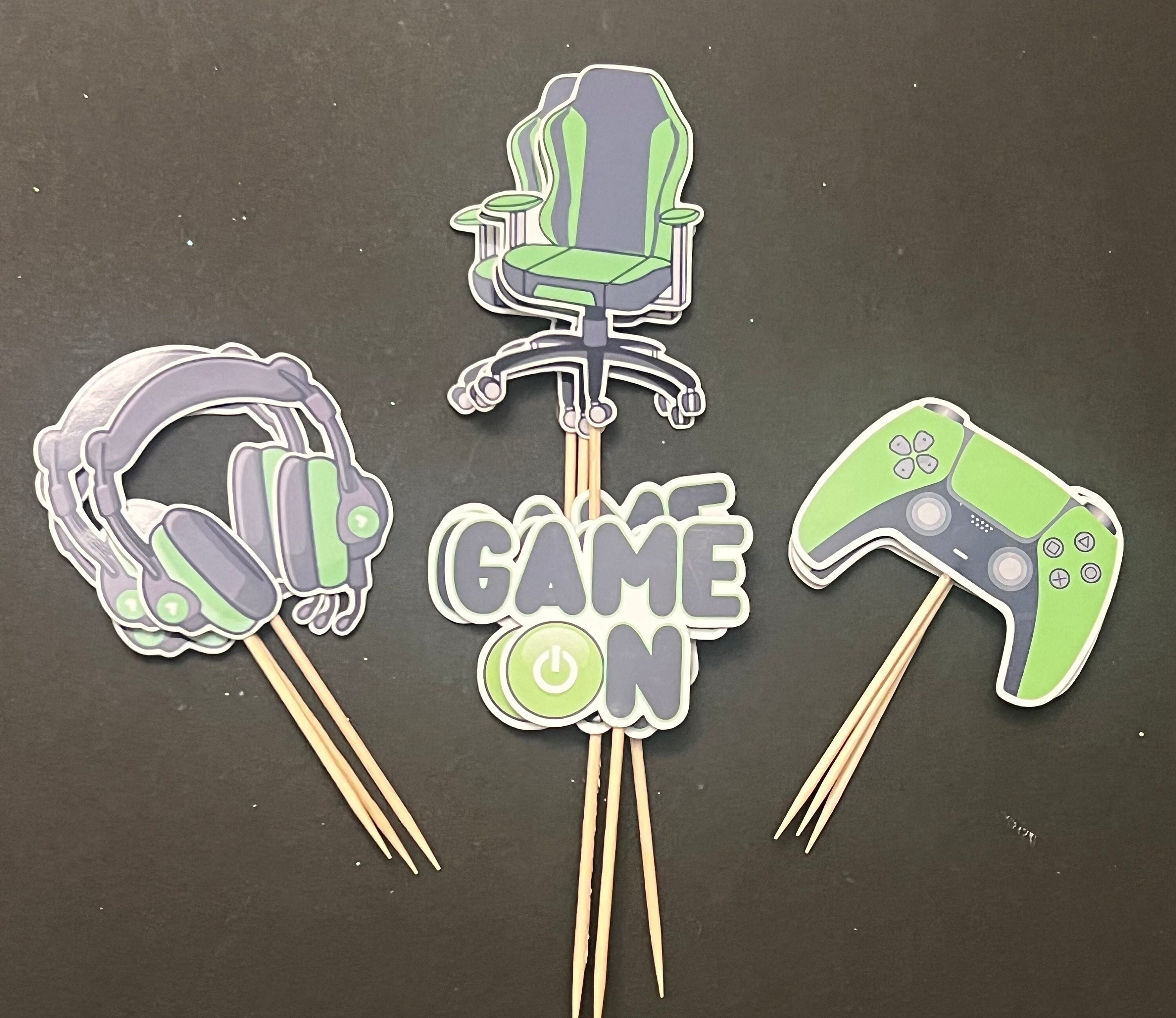 Gamer Cupcake Toppers, Gamer Birthday, Video Game Cake Topper, Gamer ...
