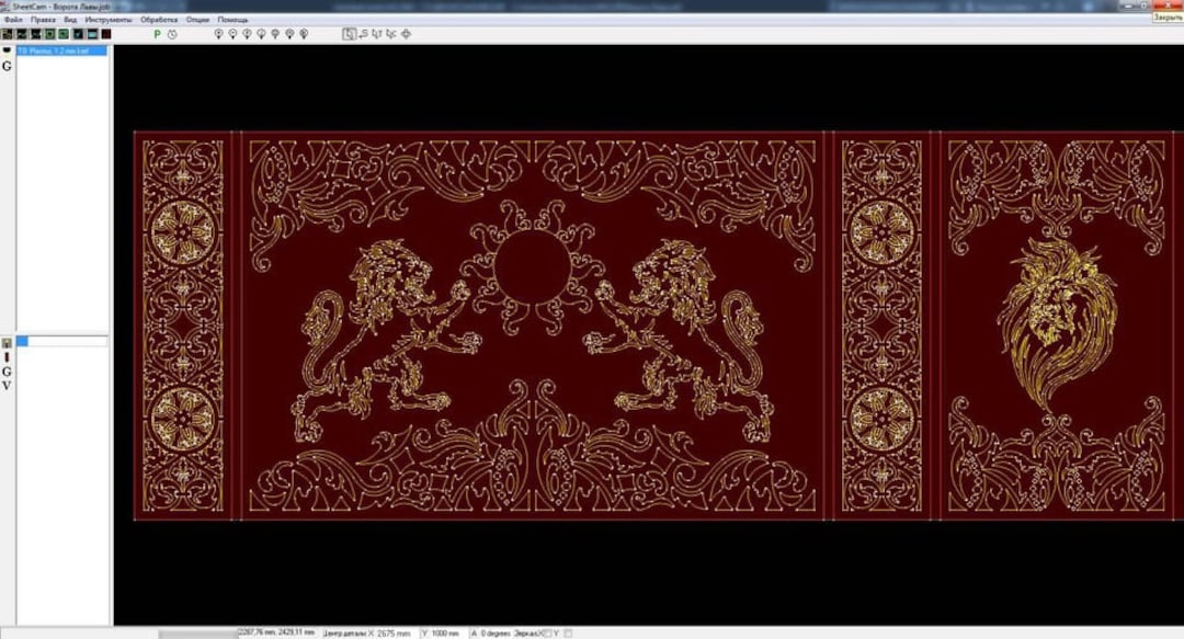 Decorative .dxf or .dwg File for Exterior Gate Entryway - Custom ...